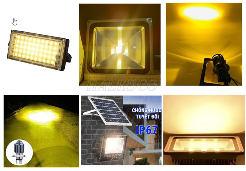 Đèn pha LED màu vàng – Ánh sáng ấm, xuyên sương tốt