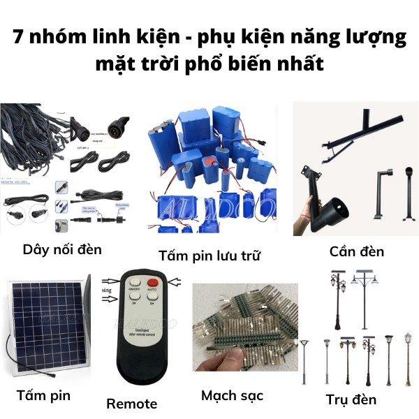 12 Linh phụ kiện đèn năng lượng mặt trời phổ biến nhất